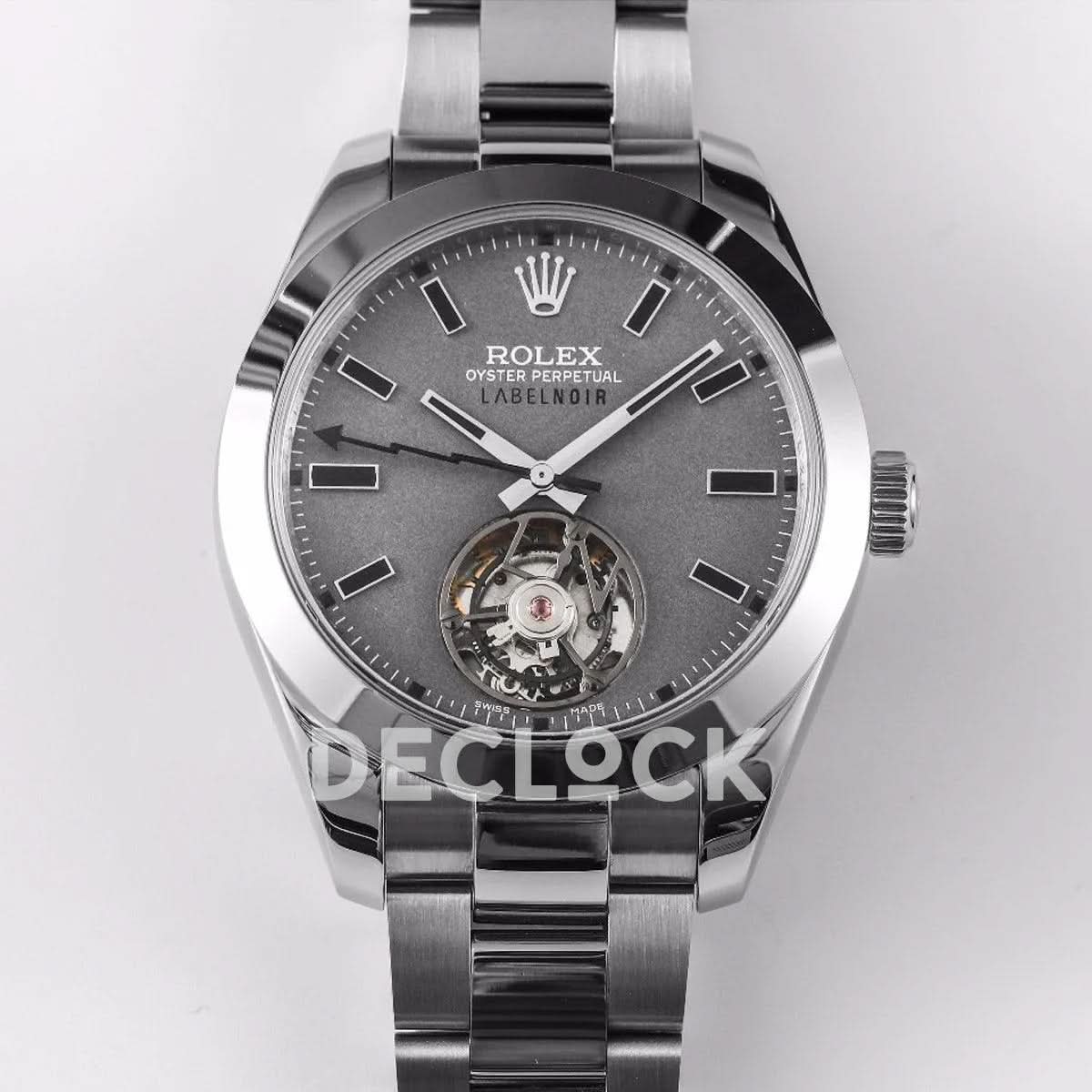 Replica Rolex Milgauss Label Noir Tourbillon – DECLOCK