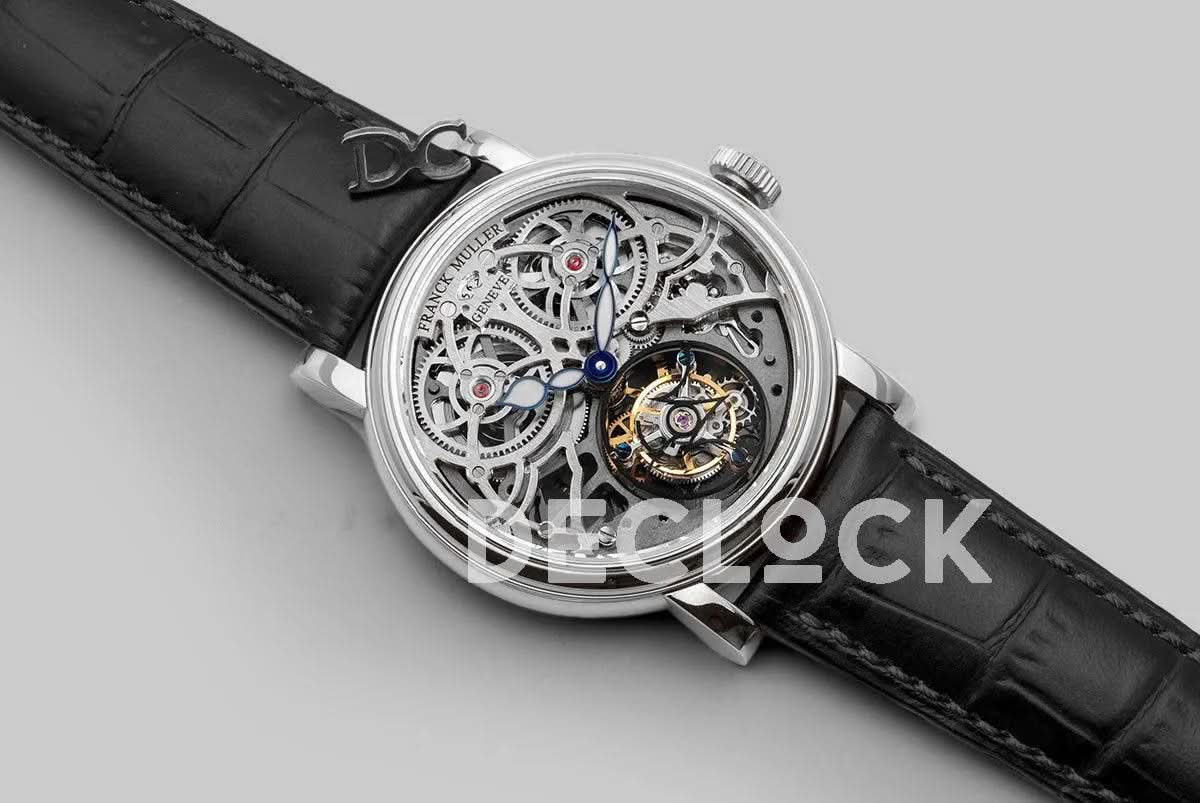 Replica Franck Muller Giga Tourbillon Round Skeleton in White Gold on ...