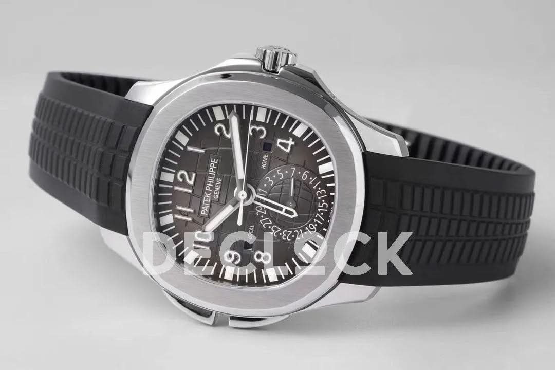 Replica Watches Pattek Philippe Aquanaut 5164A Steel Gray Dial on Black ...
