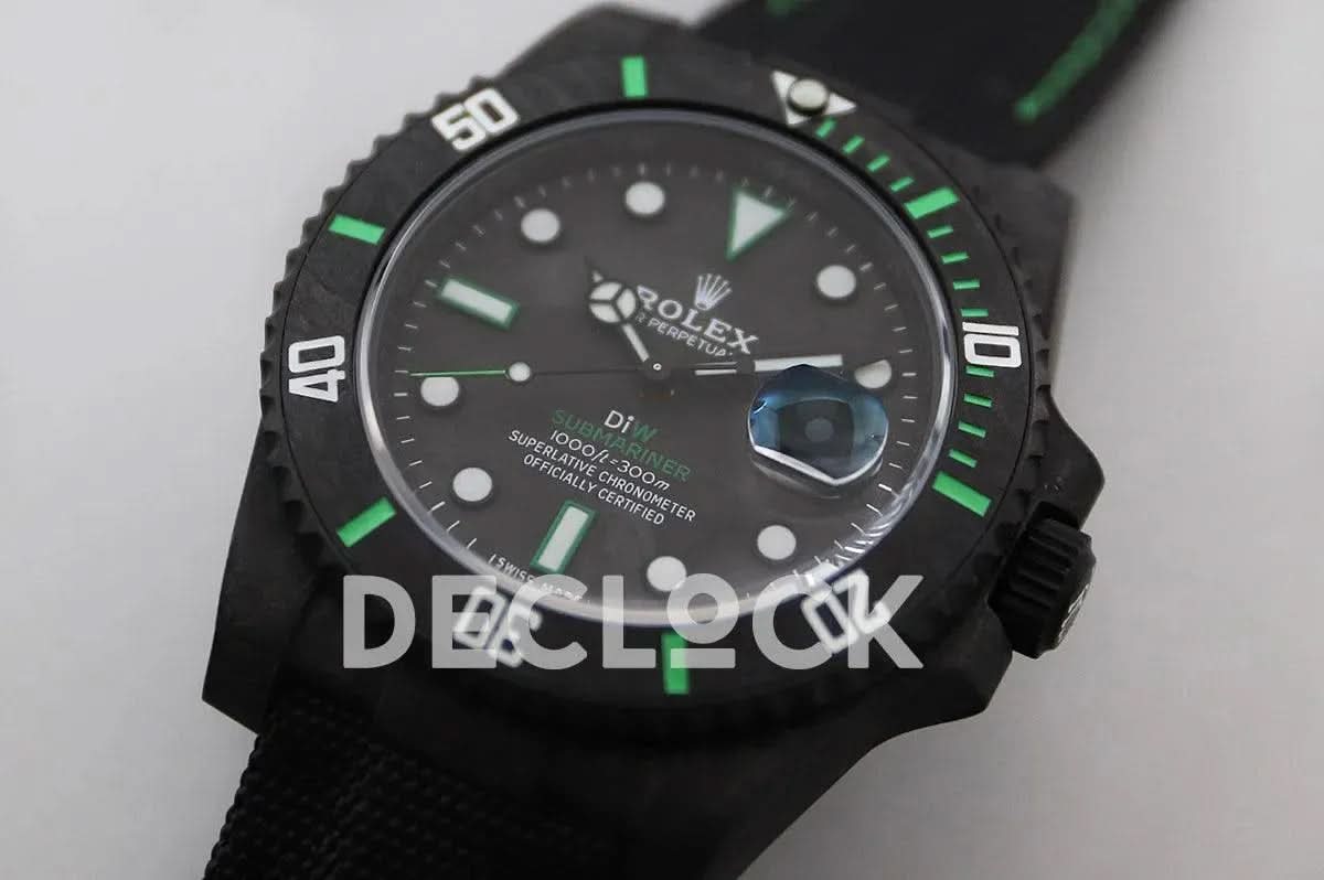 Replica Rolex DIW Submariner Carbon Green – DECLOCK