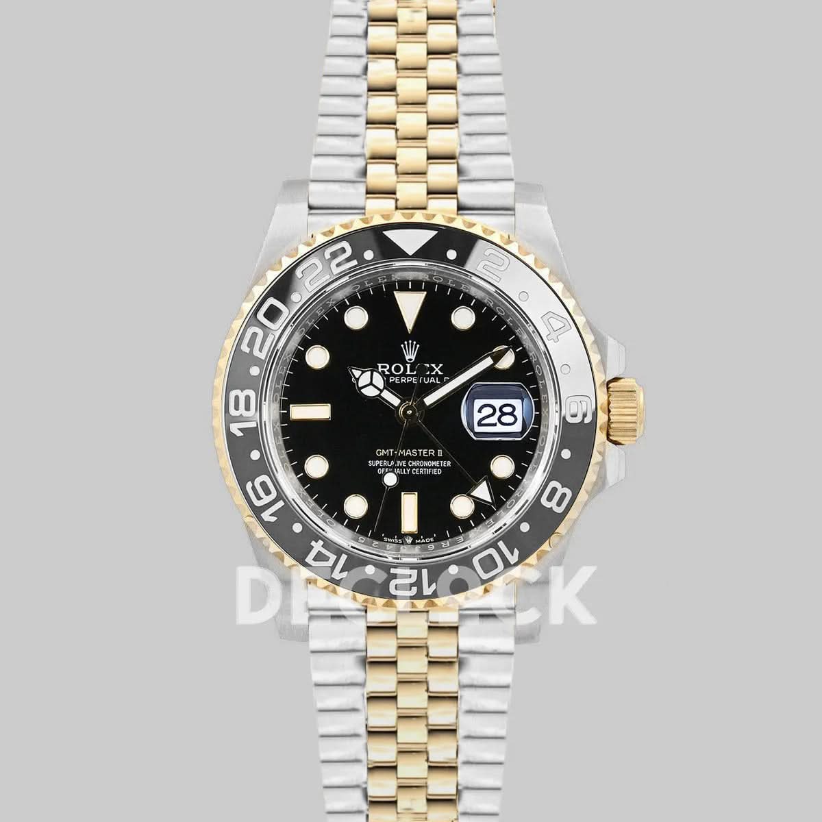 Replica Rolex GMT-Master II 126713GRNR Yellow Rolesor – DECLOCK